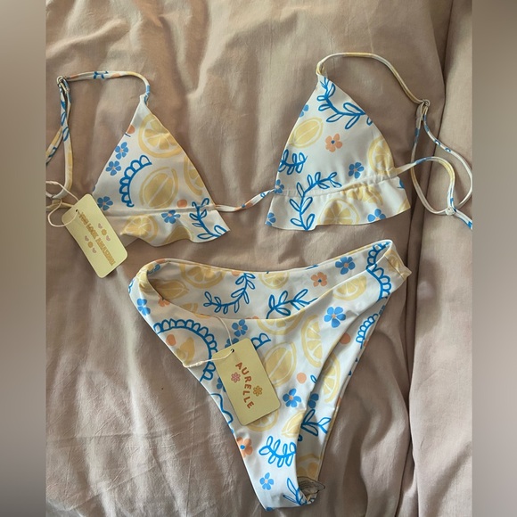 Aurelle | Swim | Nwt Aurelle Lemon Ruffle Bikini Set | Poshmark